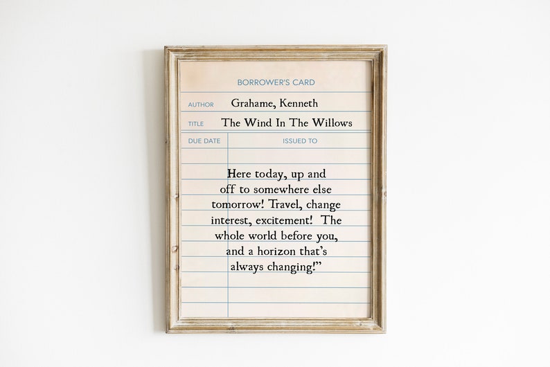 The Wind in the Willows Quote Printable Wall Art, Quote Digital Prints ...
