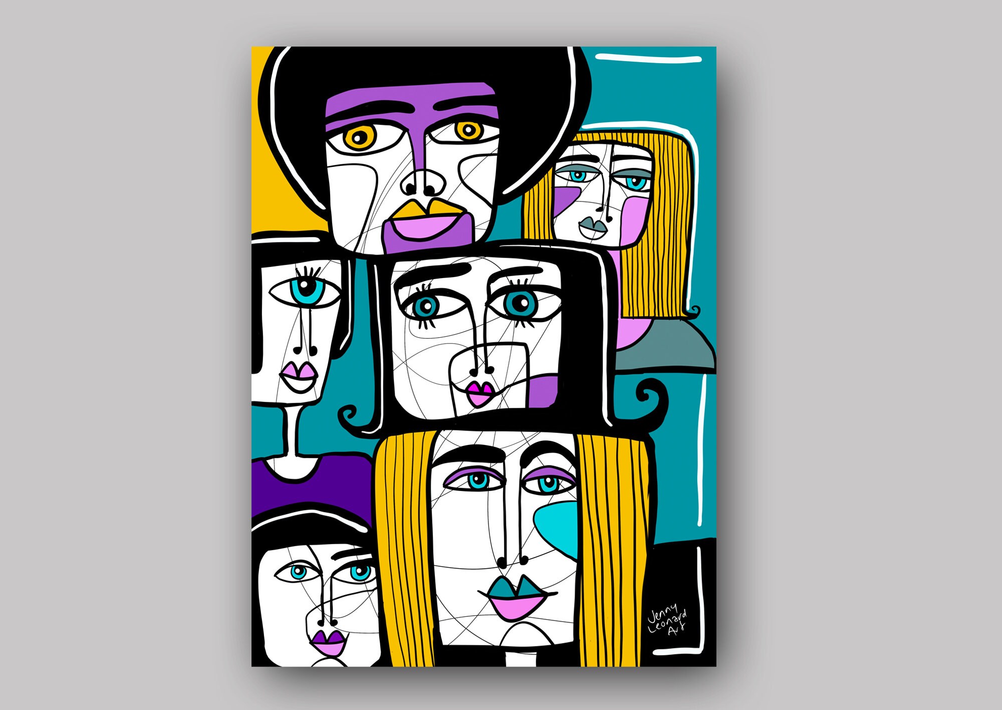 The Crowd Artwork Print - Etsy