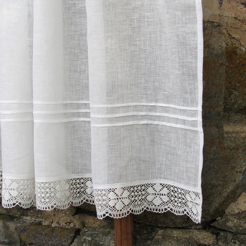 Linen Cafe Curtains - Etsy