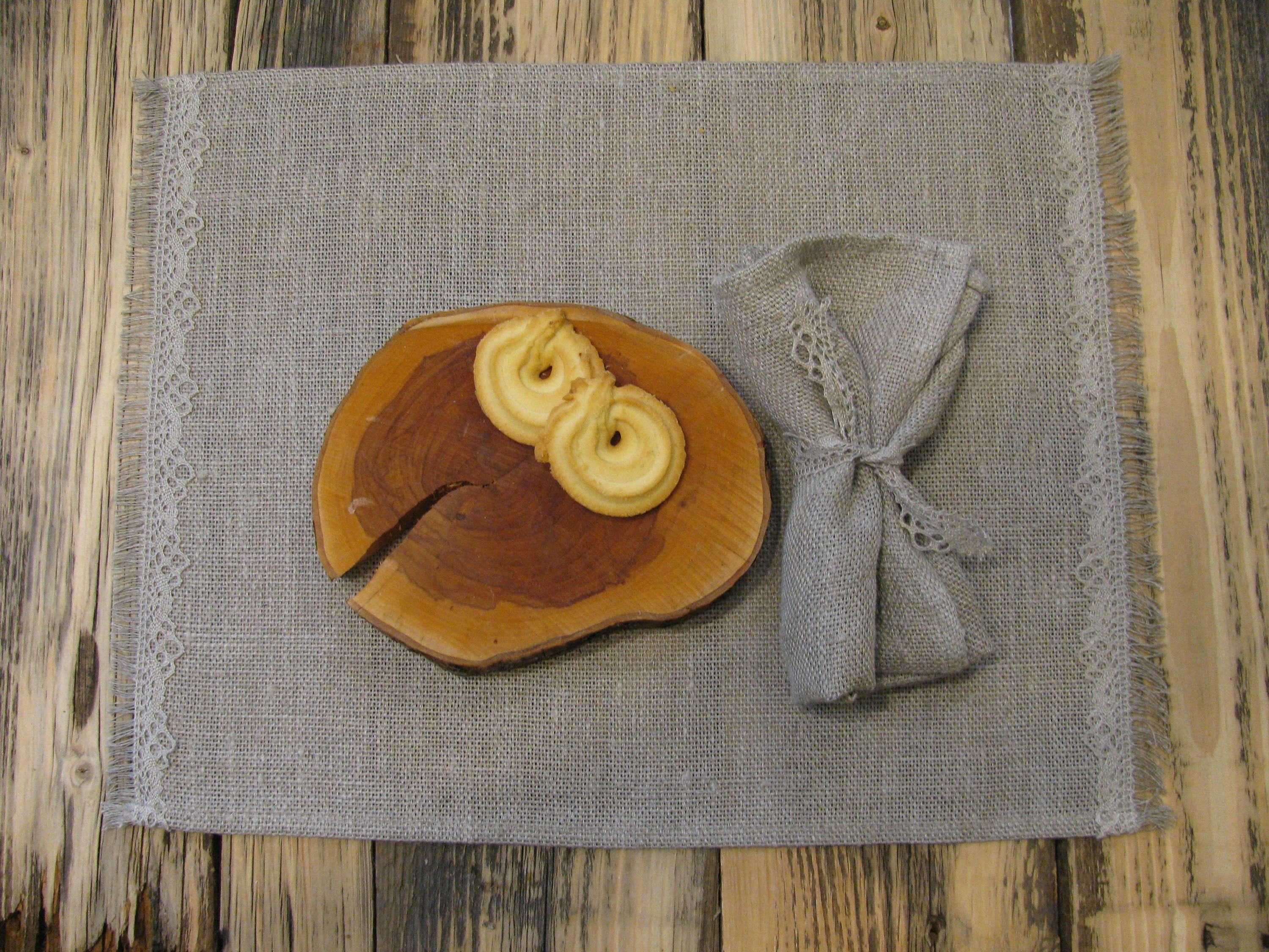 Rustic Placemat Natural Raw Linen Placemats Burlap Placemats - Etsy