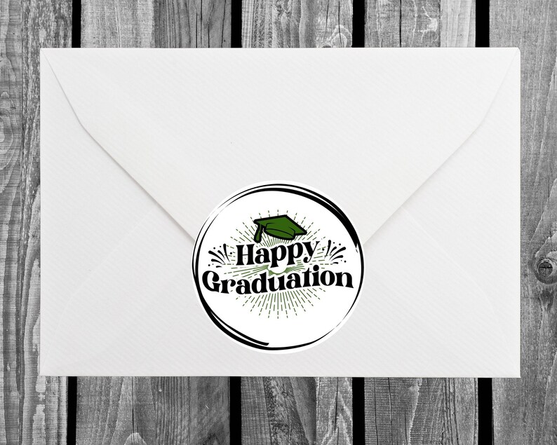 2" Graduation Stickers, Custom Grad Labels, Class of 2025 Favor ...