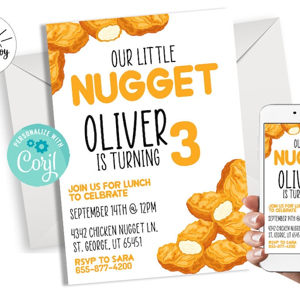 Nugget Party Invitation - Etsy