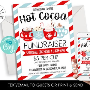 Hot Cocoa Bar Flyer Editable - Etsy