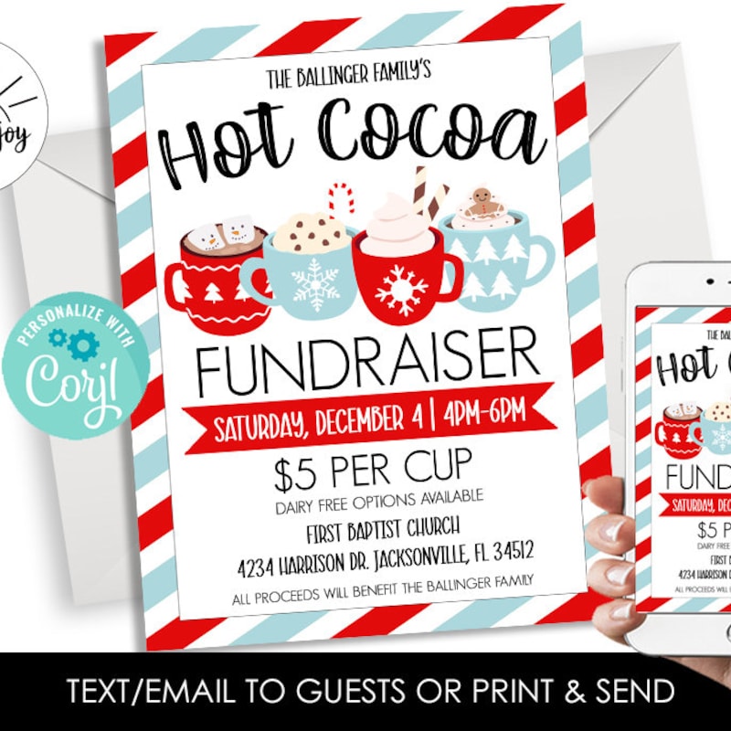 Hot Cocoa Bar Flyer Editable - Etsy