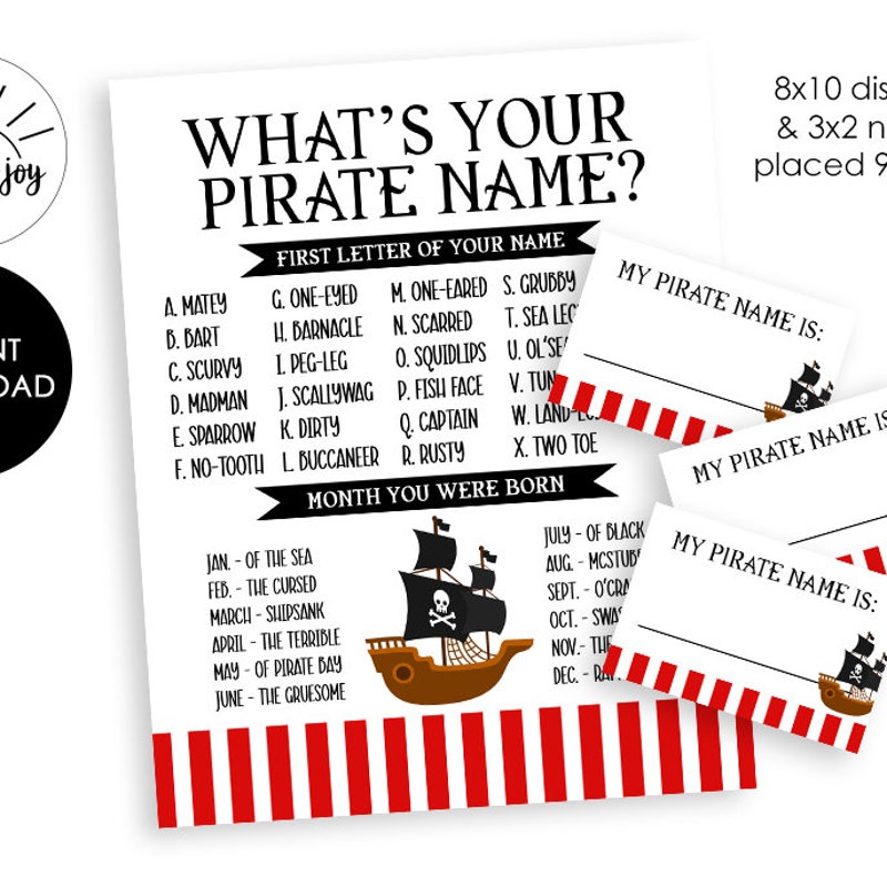 Pirate Names - Etsy