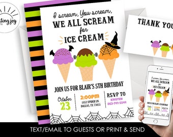 Scream Birthday Invitation - Etsy