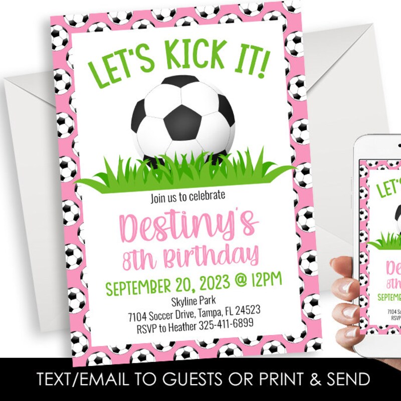 Girls Soccer Party - Etsy