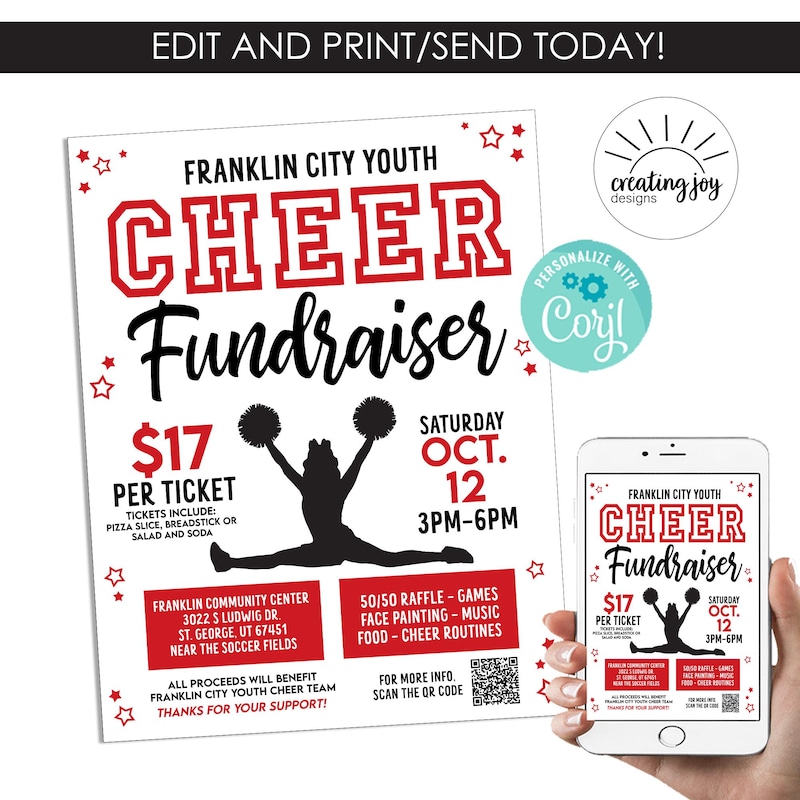Red Cheer Bow - Etsy
