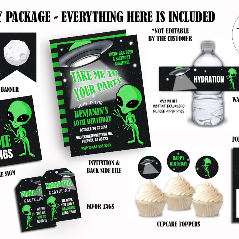 Alien Birthday Party - Etsy