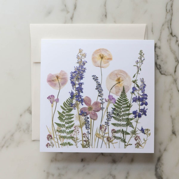 Pressed Flower Cards - Etsy