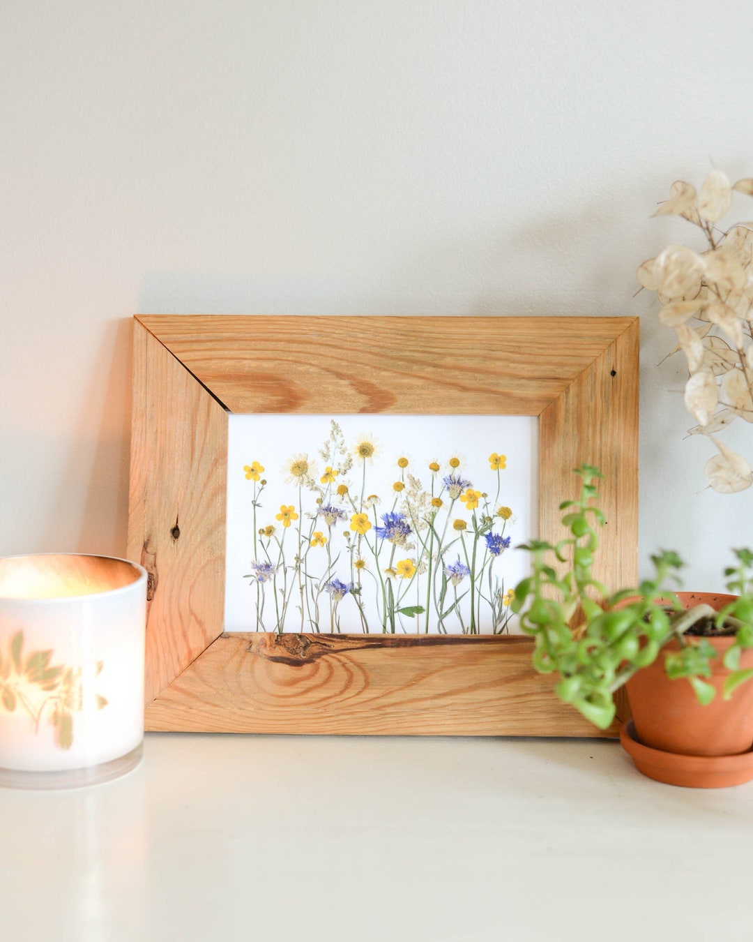 Daisy Meadow | Print Reproduction Artwork of Pressed Flowers | 100% ...