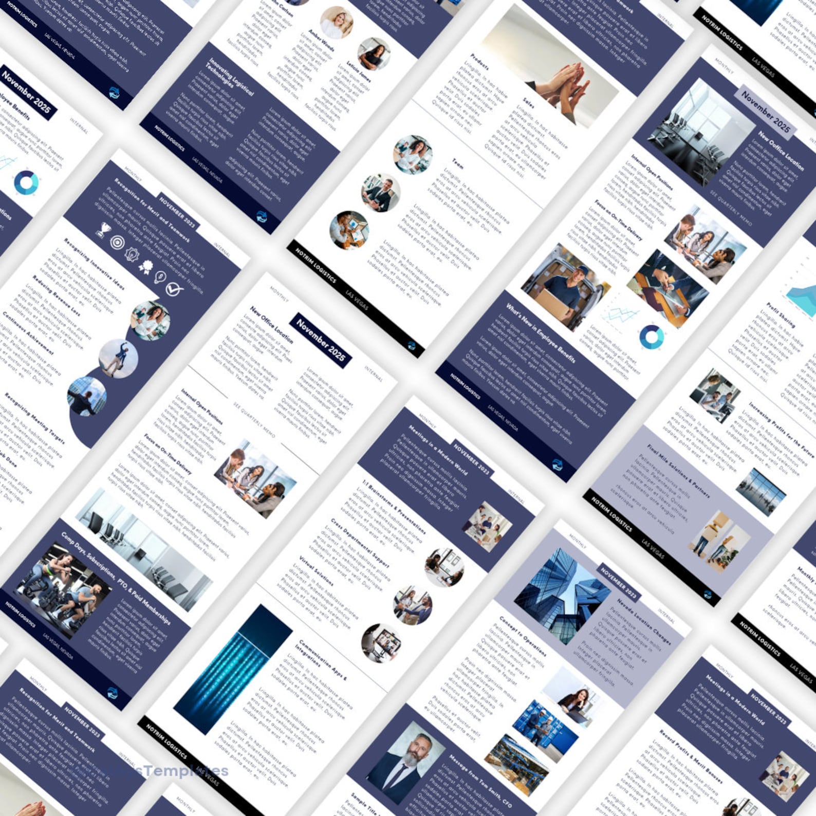 12 Monthly Newsletter Templates | Canva Newsletters | Internal News ...