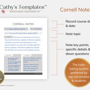 Printable University Notes Pages | Lecture Notes | Printable Citation ...