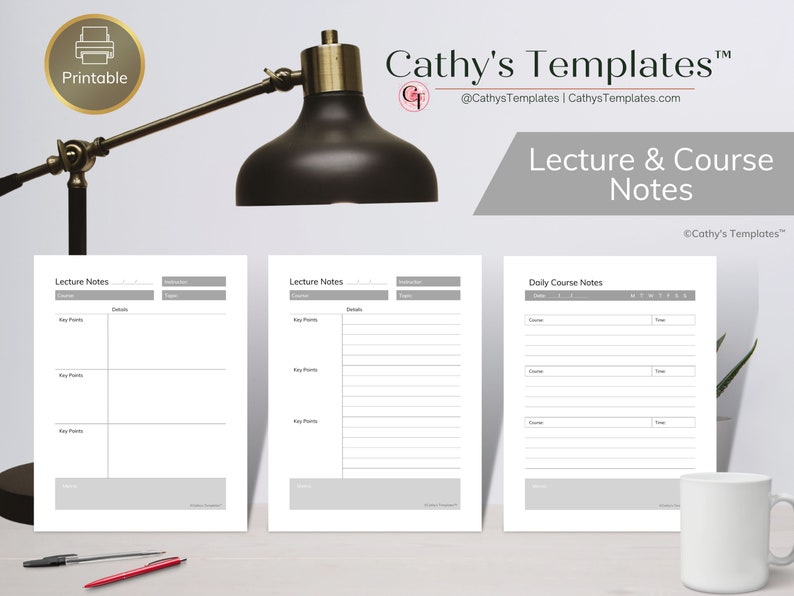 Printable University Notes Pages Lecture Notes Printable Citation