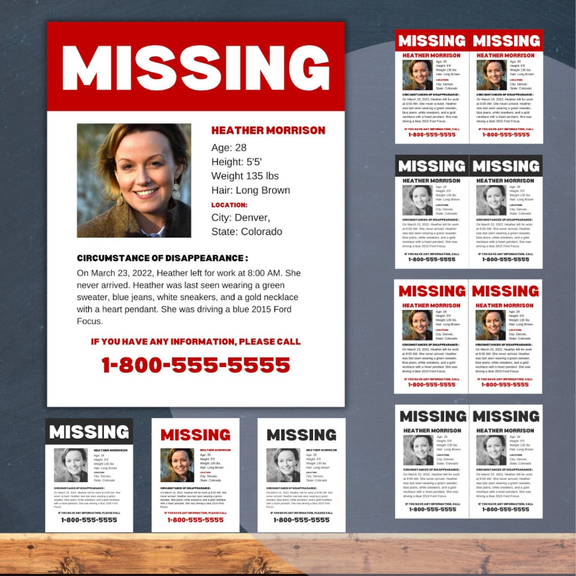 Missing Persons Poster Templates | Missing Person Flyer | Poster for ...