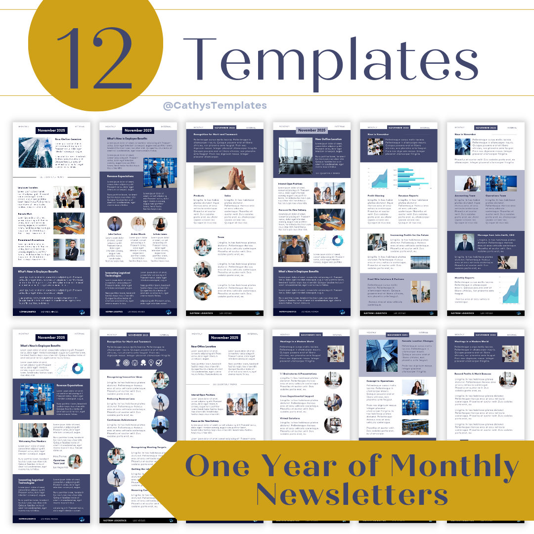 12 Monthly Newsletter Templates | Canva Newsletters | Internal News ...