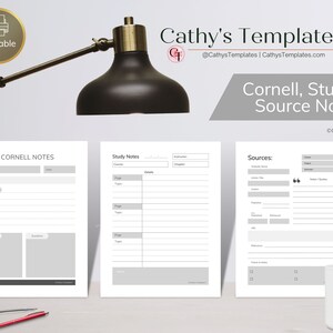 Printable University Notes Pages | Lecture Notes | Printable Citation ...