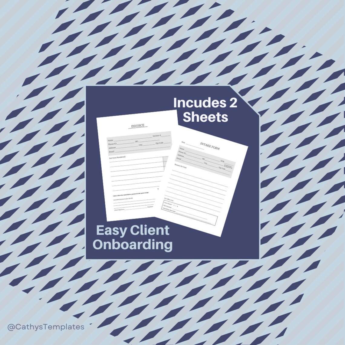 Printable Office Intake Form and Invoice Sheets Client - Etsy