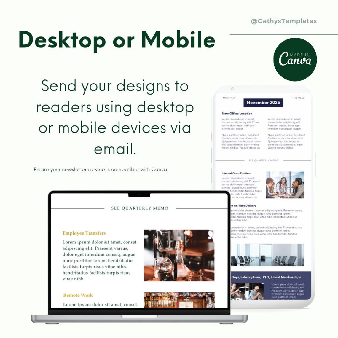 12 Monthly Newsletter Templates | Canva Newsletters | Internal News ...