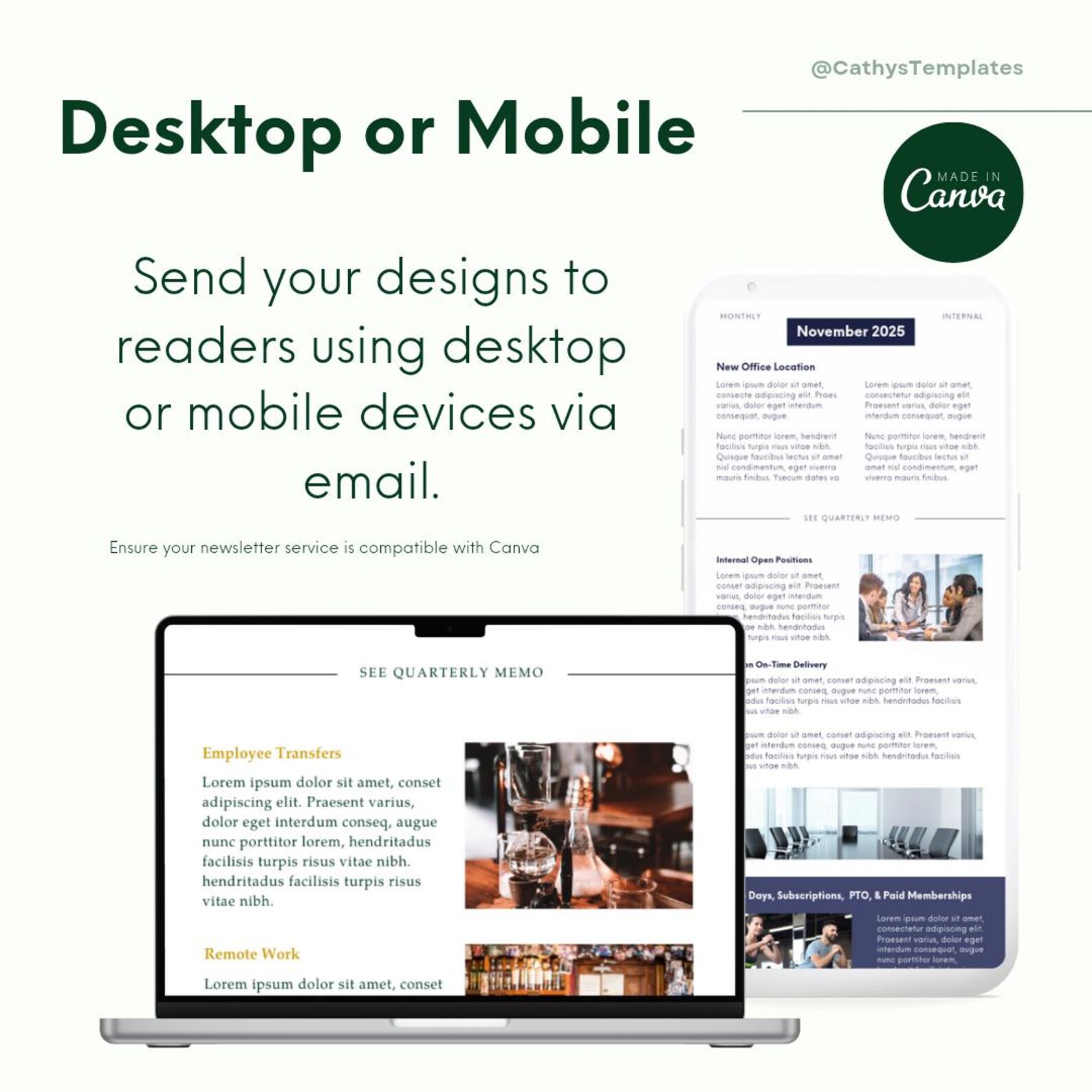 12 Monthly Newsletter Templates | Canva Newsletters | Internal News ...
