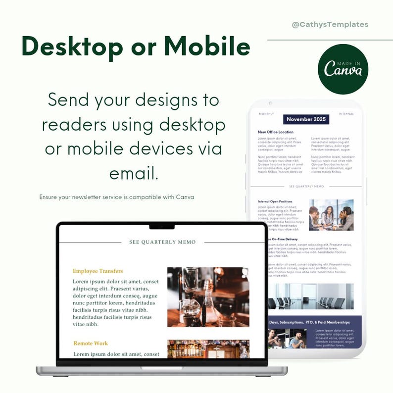 12 Monthly Newsletter Templates | Canva Newsletters | Internal News ...