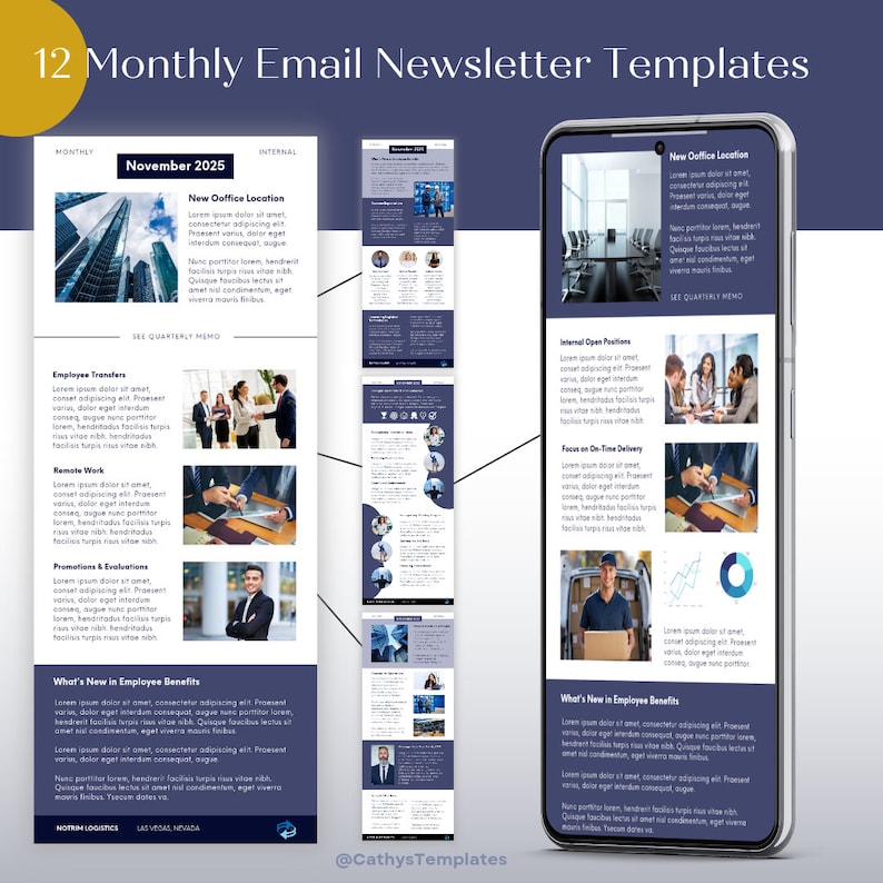 12 Monthly Newsletter Templates | Canva Newsletters | Internal News ...