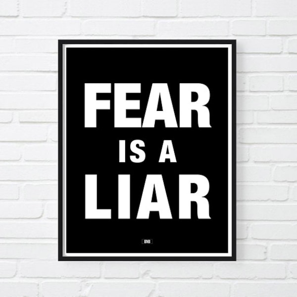 Fear is a Liar - Etsy