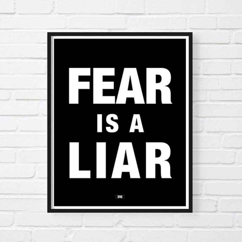 Fear is a Liar - Etsy