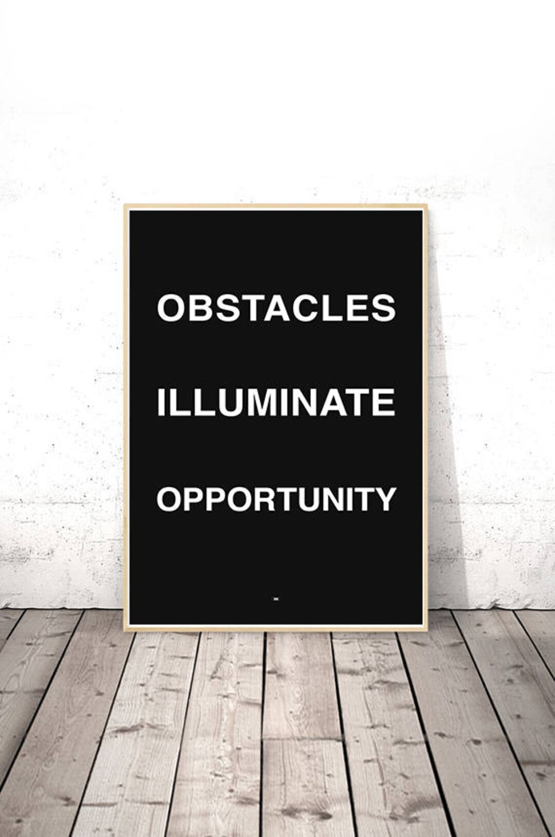 Obstacles Opportunity Motivational Print, Inspirational Poster, Office ...