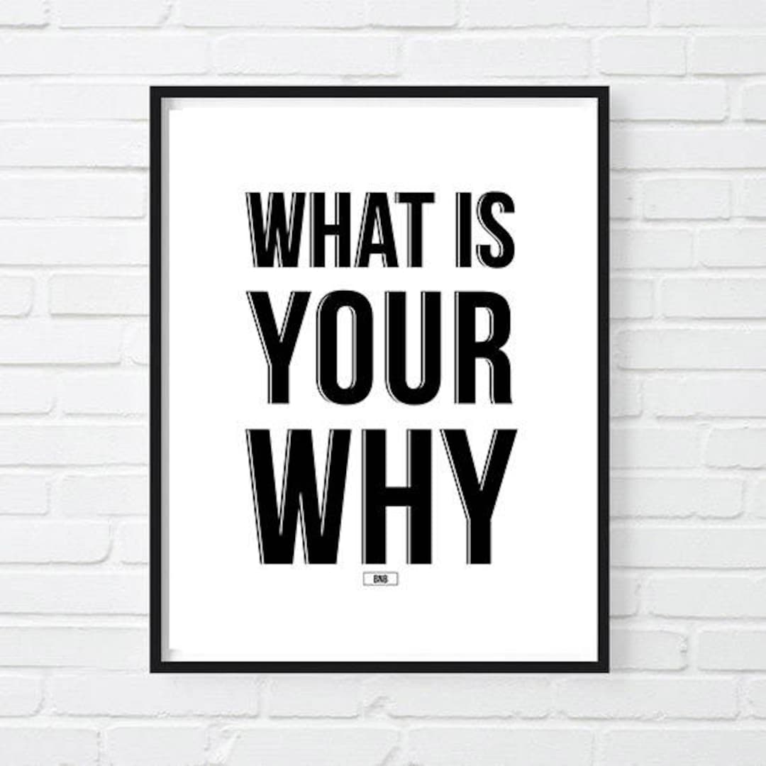 What is Your Why, Office Decor, Motivational Poster, Inspirational ...