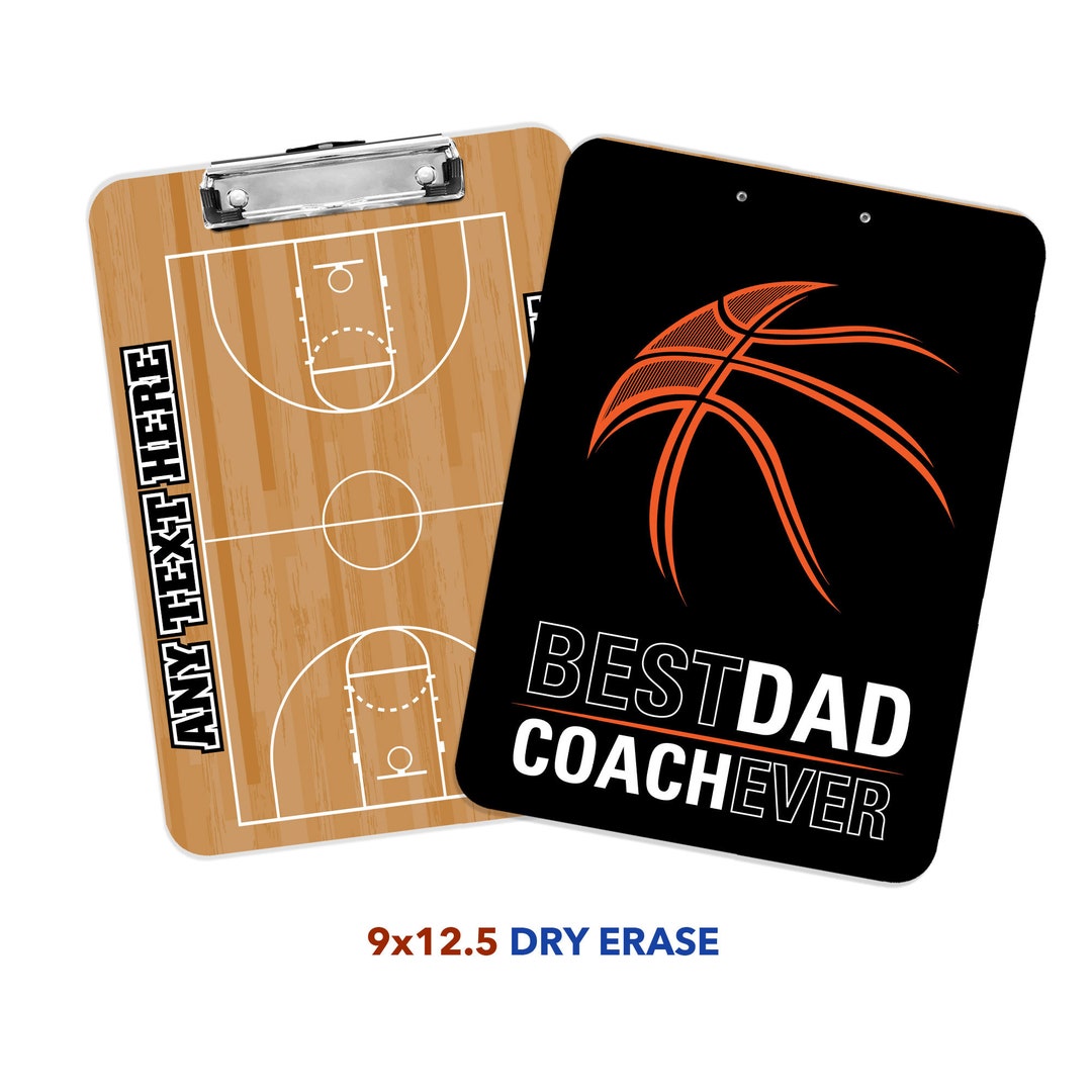 Best Dad Coach Basketball Court Personalized Coach Dry Erase Clipboard ...