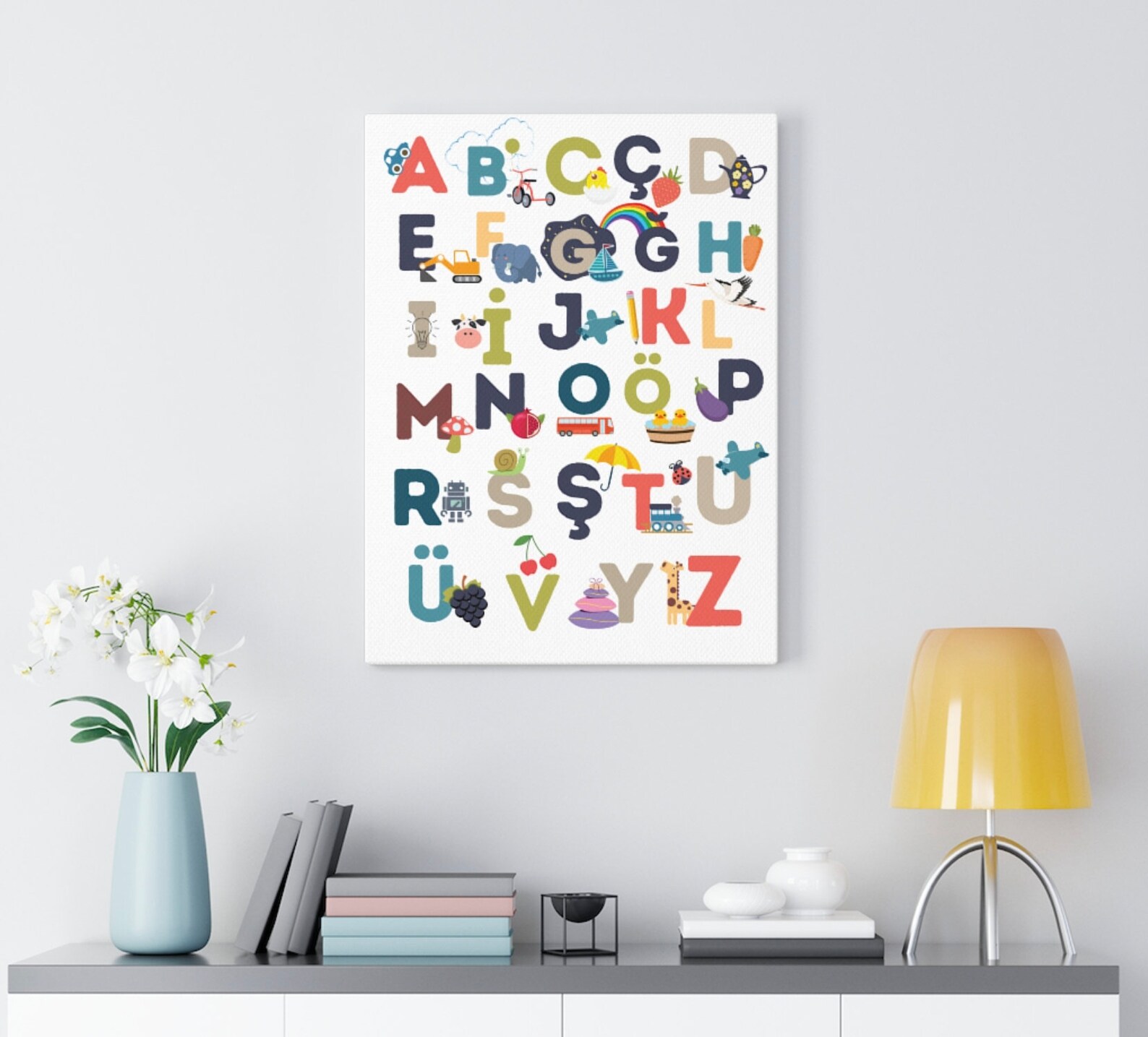 Turkish Alphabet Poster Children's Print Türkçe Alfabe | Etsy