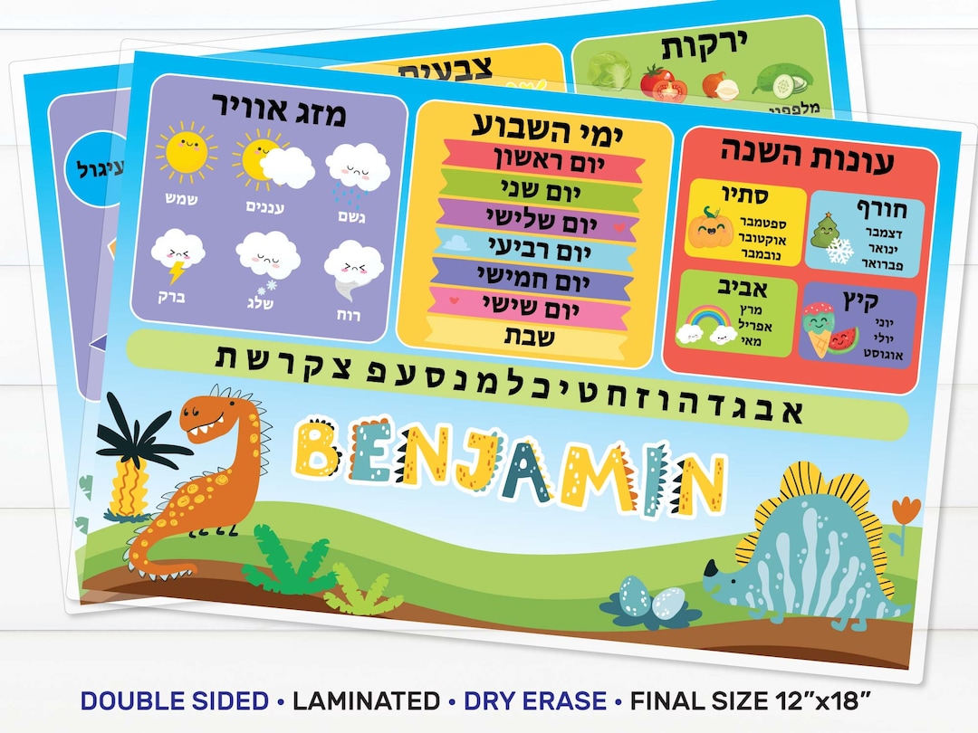 Hebrew Alphabet for Kids | Days of the Week | Weather | Seasons ...