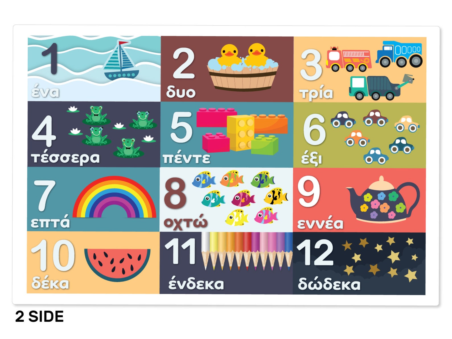 Children's Greek Alphabet Dry Erase Placemat With Pictures | Etsy