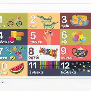 Children's Greek Alphabet Dry Erase Placemat With Pictures | Kids ABC ...