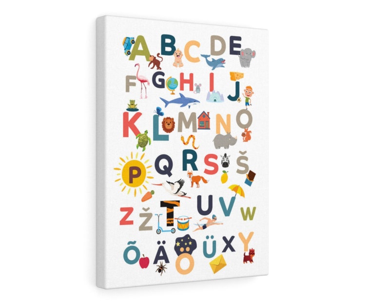 Estonian Alphabet Poster Children's Print estonian - Etsy