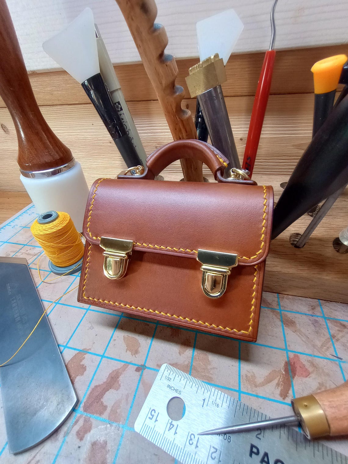 Leather Mini Bag Pattern - Etsy