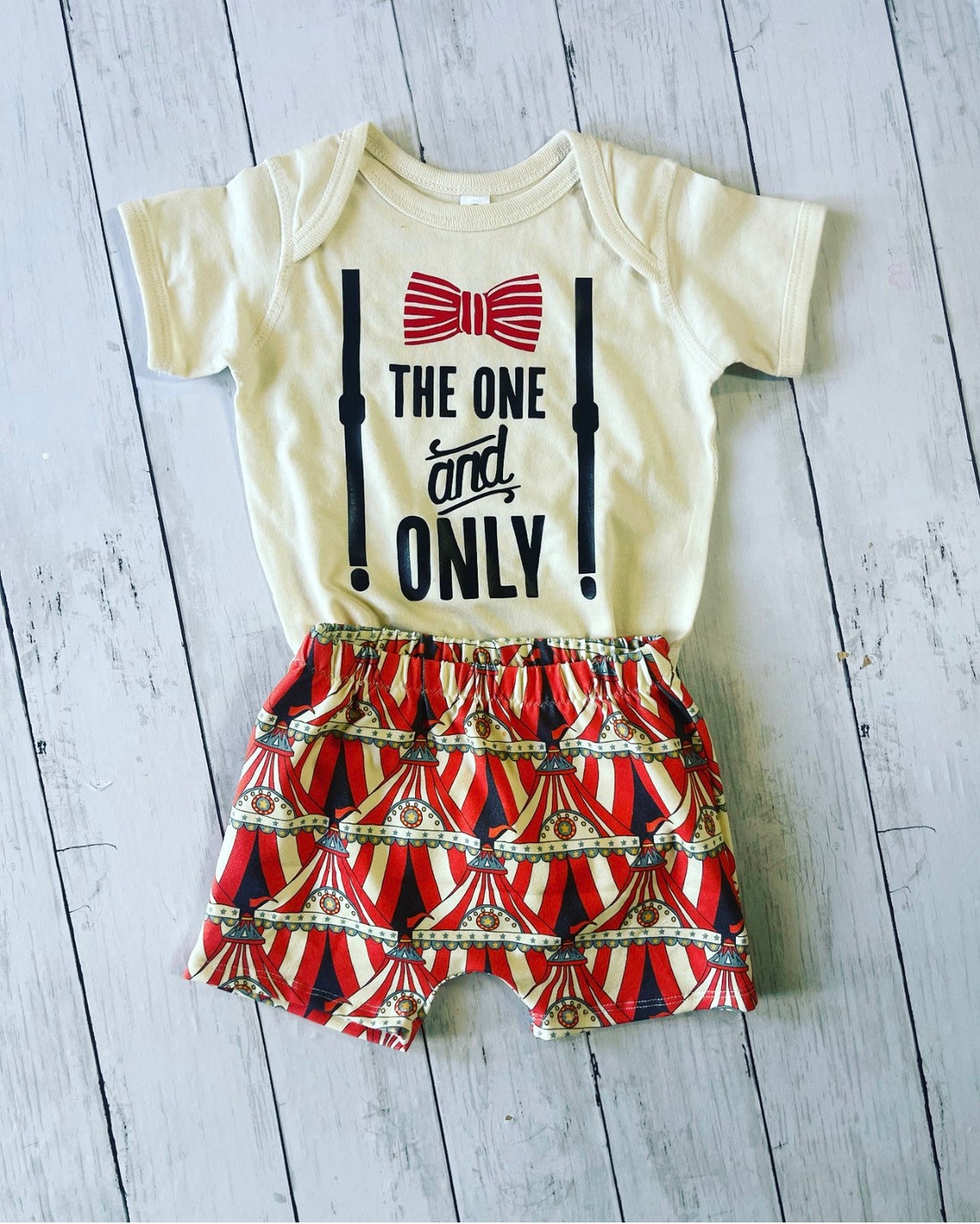 Circus Theme Baby Outfit, Shorts and Bodysuit, Boys Ringmaster, Circus ...
