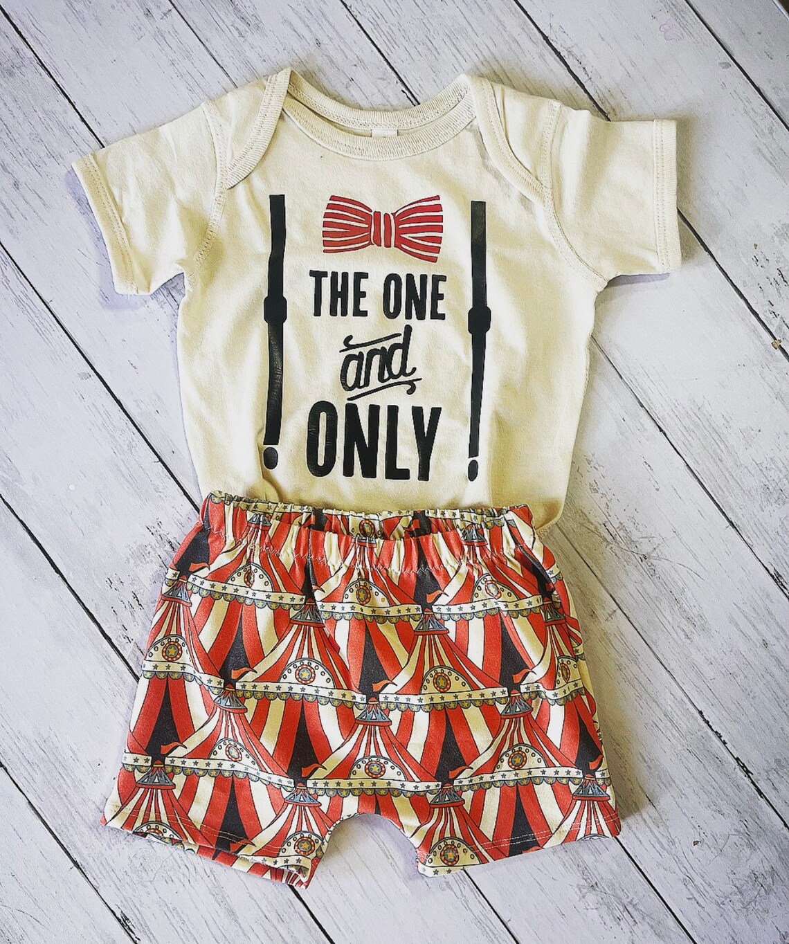 Circus Theme Baby Outfit, Shorts and Bodysuit, Boys Ringmaster, Circus ...