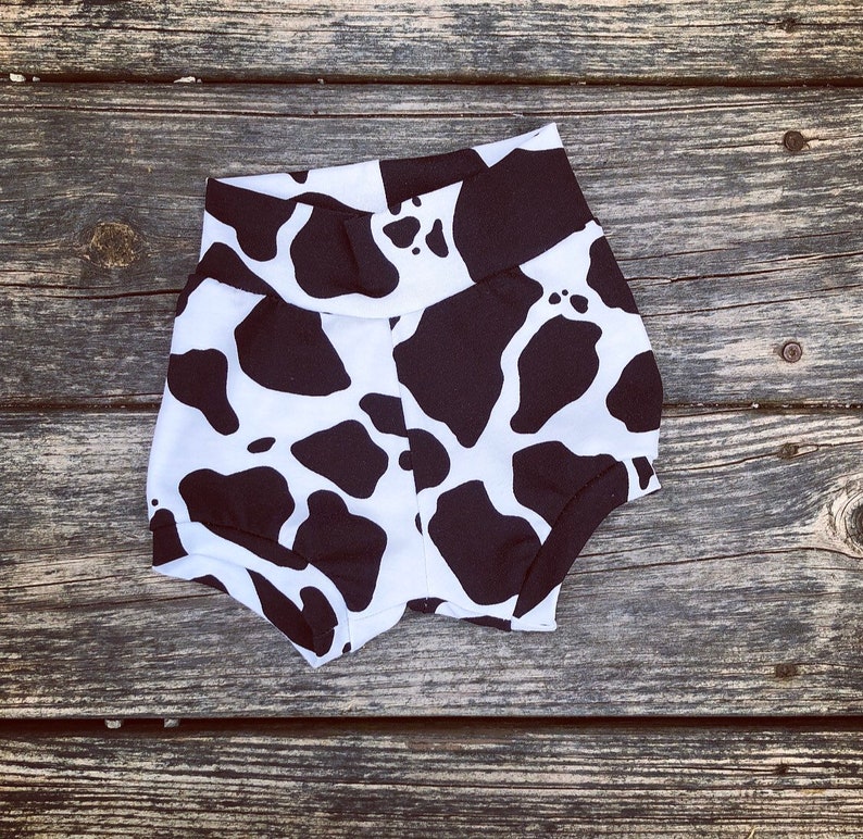 First Birthday Cow Theme Cow Print Shorts One Bodysuit Farm - Etsy