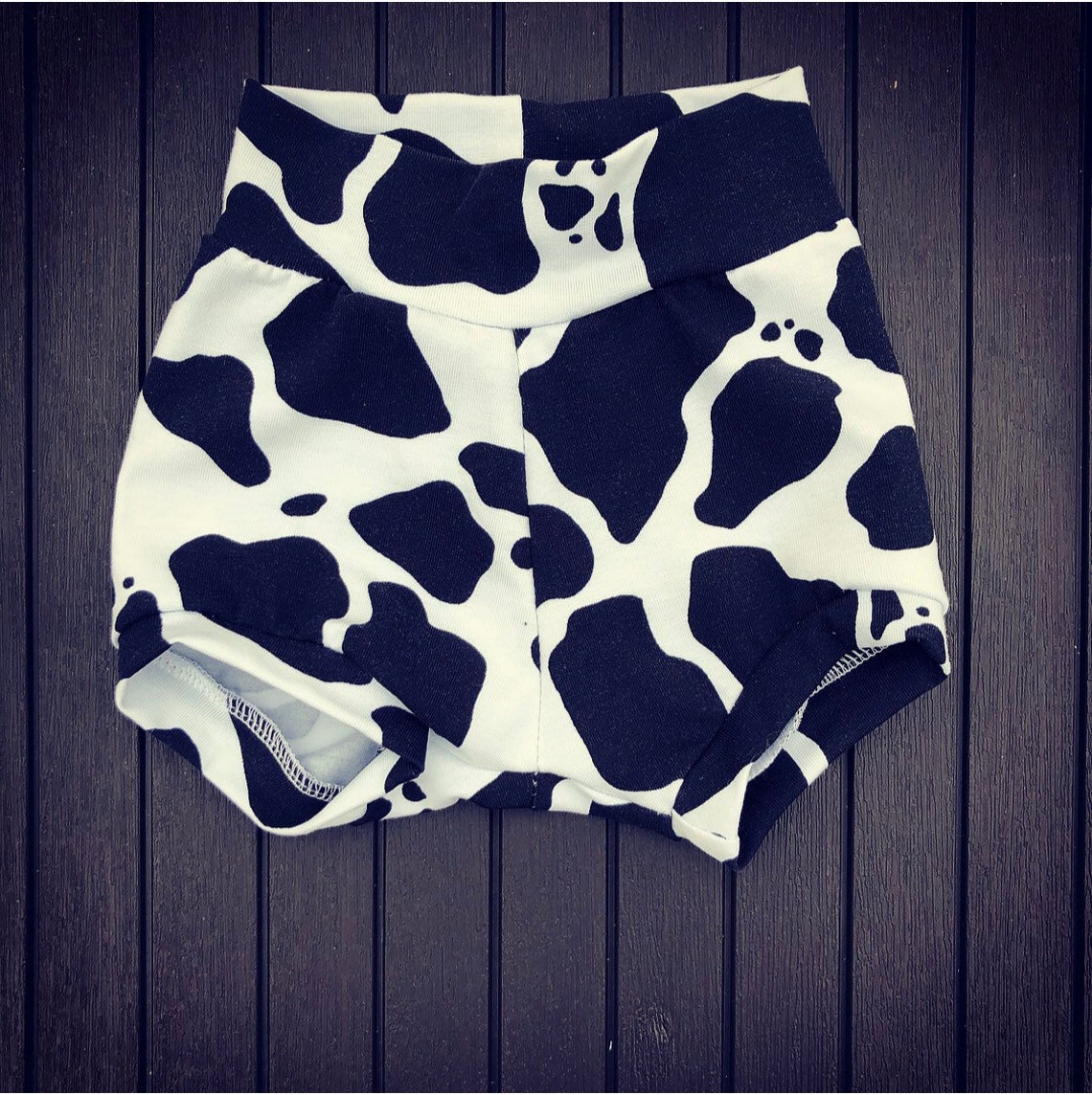 Cow Print Baby Shorts Cow Bummies Farm Themed Baby Outfit | Etsy
