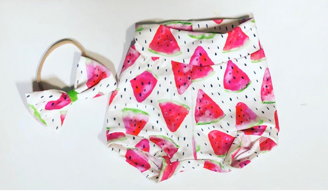 Watermelon Shorts, Summer Baby Girl Shorts, Watermelon Theme Bday ...