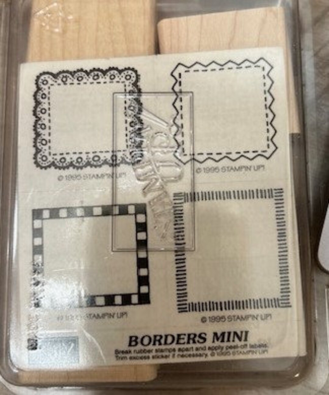New Stampin UP! Mini Borders Wood Mount Stamp Set of 4 _ Stamping - Etsy