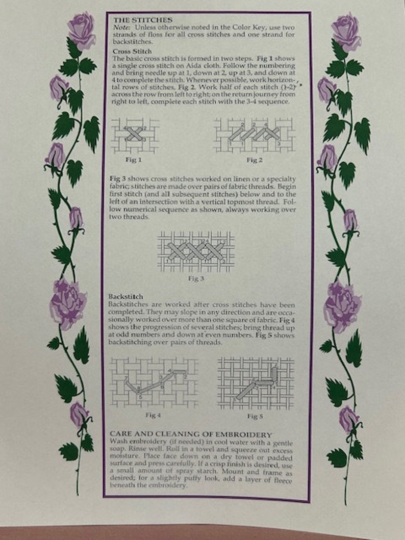Cross Stitch Chart Pattern - Woodcut Daisies- Needlepoint - Unique ...