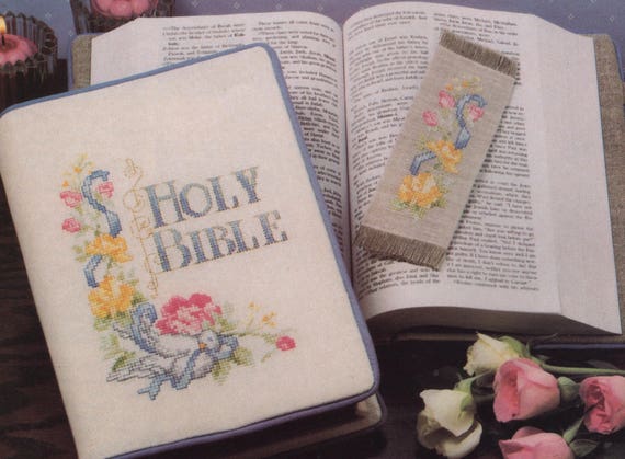Vintage Set of 2 HOLY BIBLE Book Cover With White Dove or - Etsy
