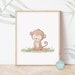 Baby Monkey Wall Art, Jungle Nursery Decor, Monkey Print, Baby Animal ...