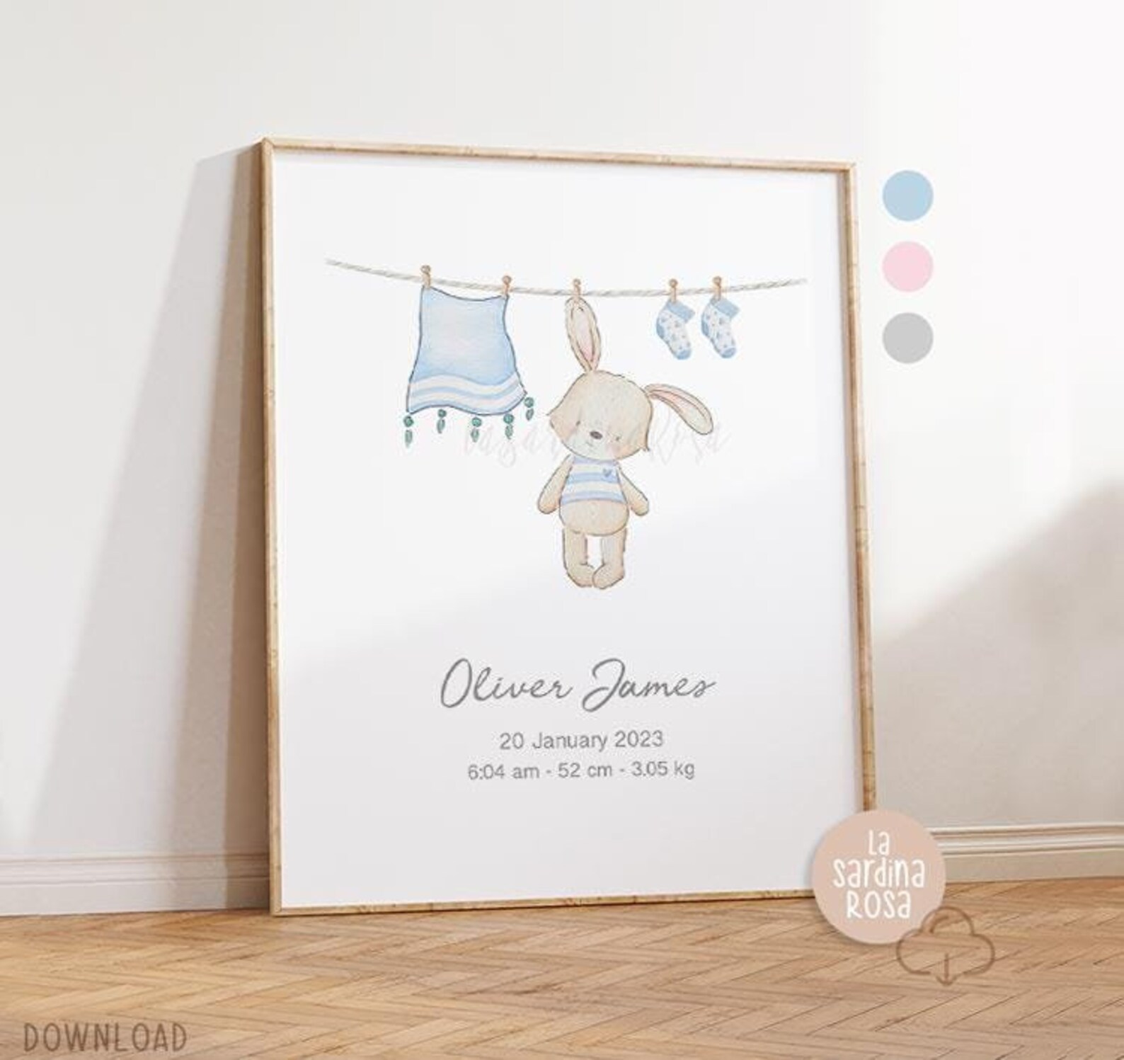 Personalized Baby Birth Print, Custom Name Print, Birth Stats Details ...