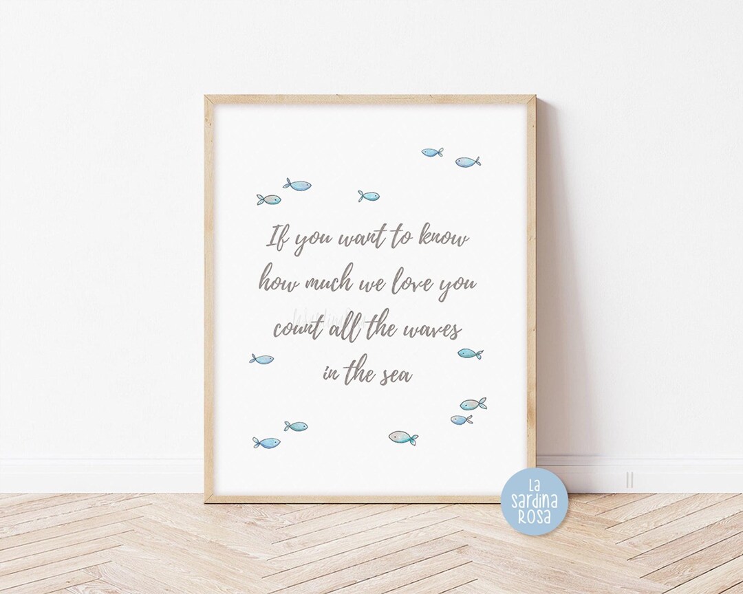Nautical Nursery Art, Baby Quotes Prints, Ocean Theme Nursery Wall Art ...