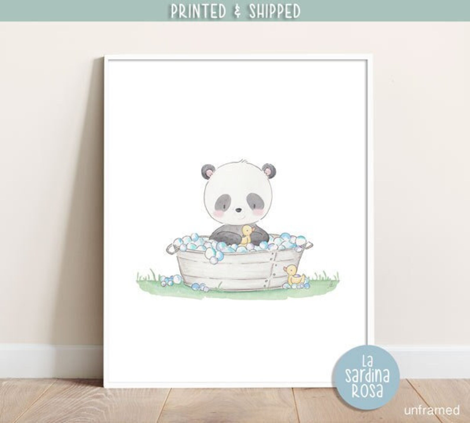 Panda Nursery Print, Baby Room Decor, Panda Bear Wall Art, Kids ...