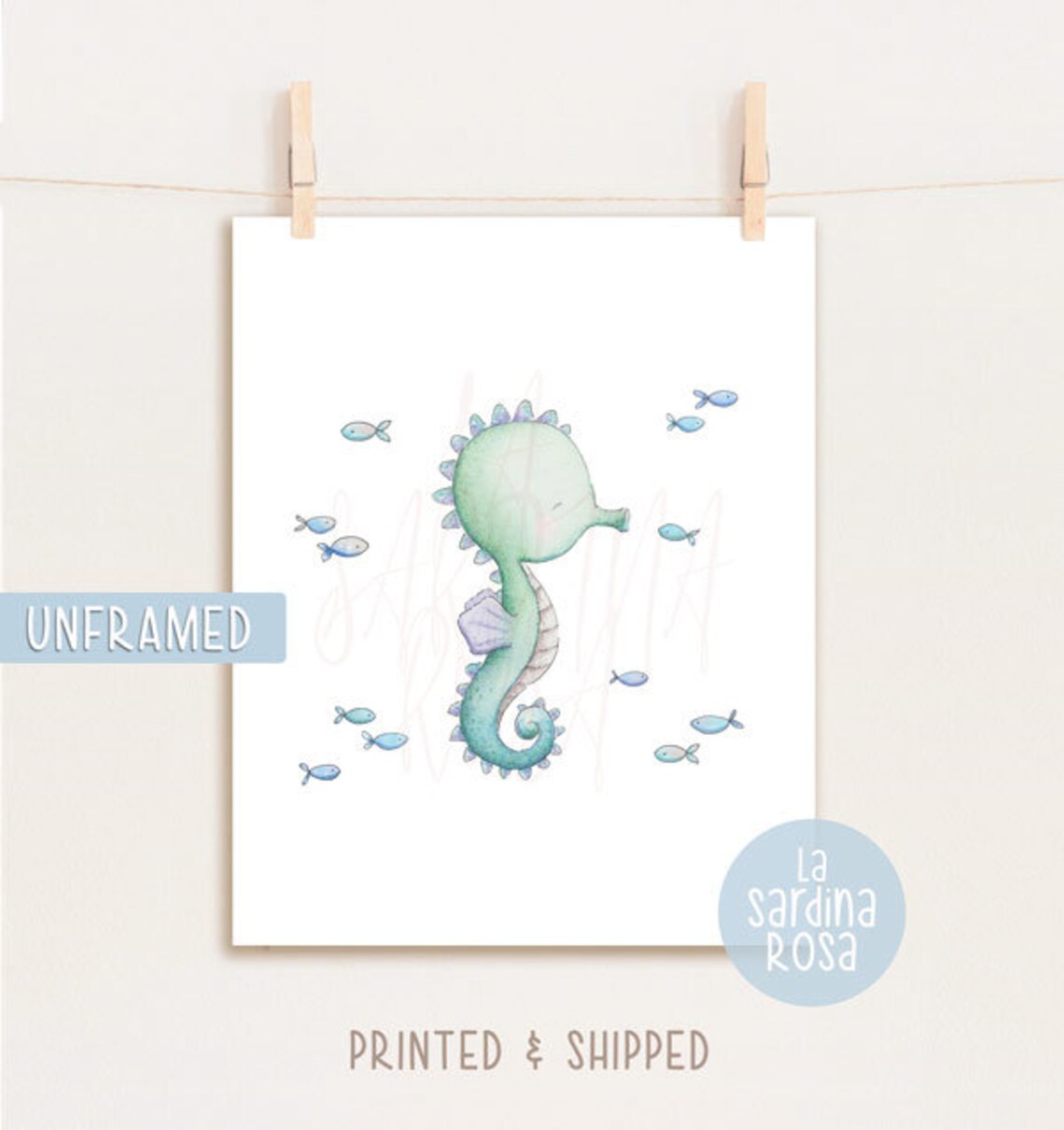 Lot 4 affiches enfant thème Mer Déco chambre bébé Océan | Etsy France